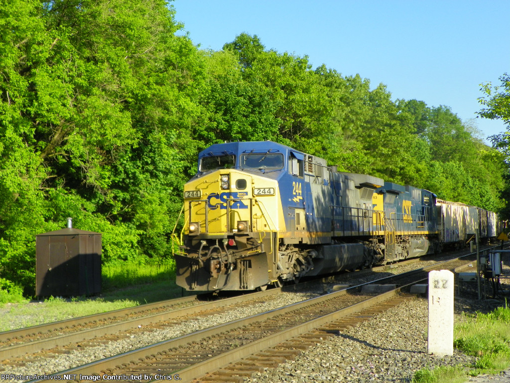 CSX 244 Leads Through V.O.